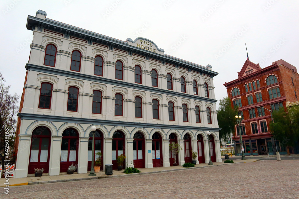 Los Angeles, California: Pico House, the historic buildings at El ...