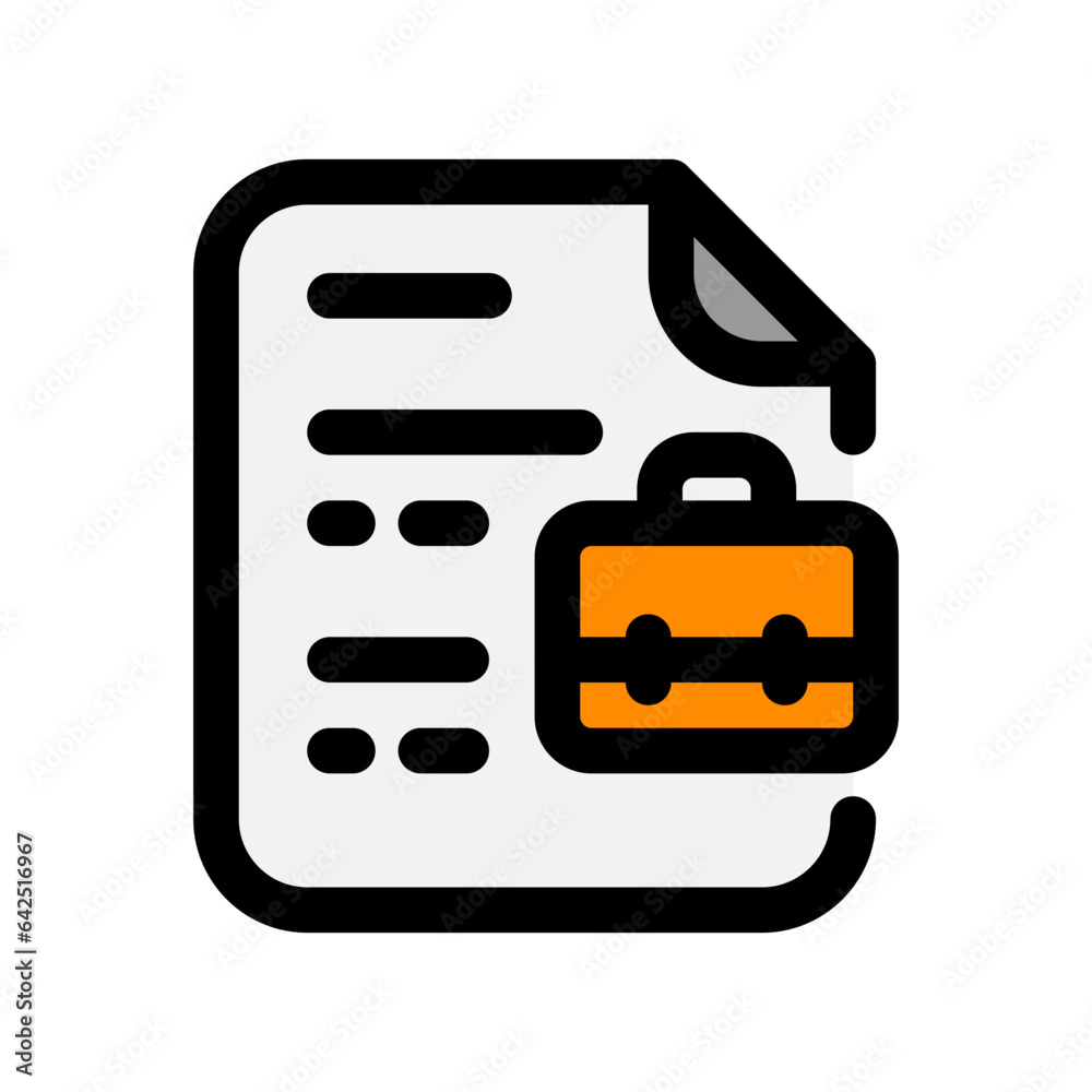 Editable resume, work, experience, portfolio, cv, file, document vector ...