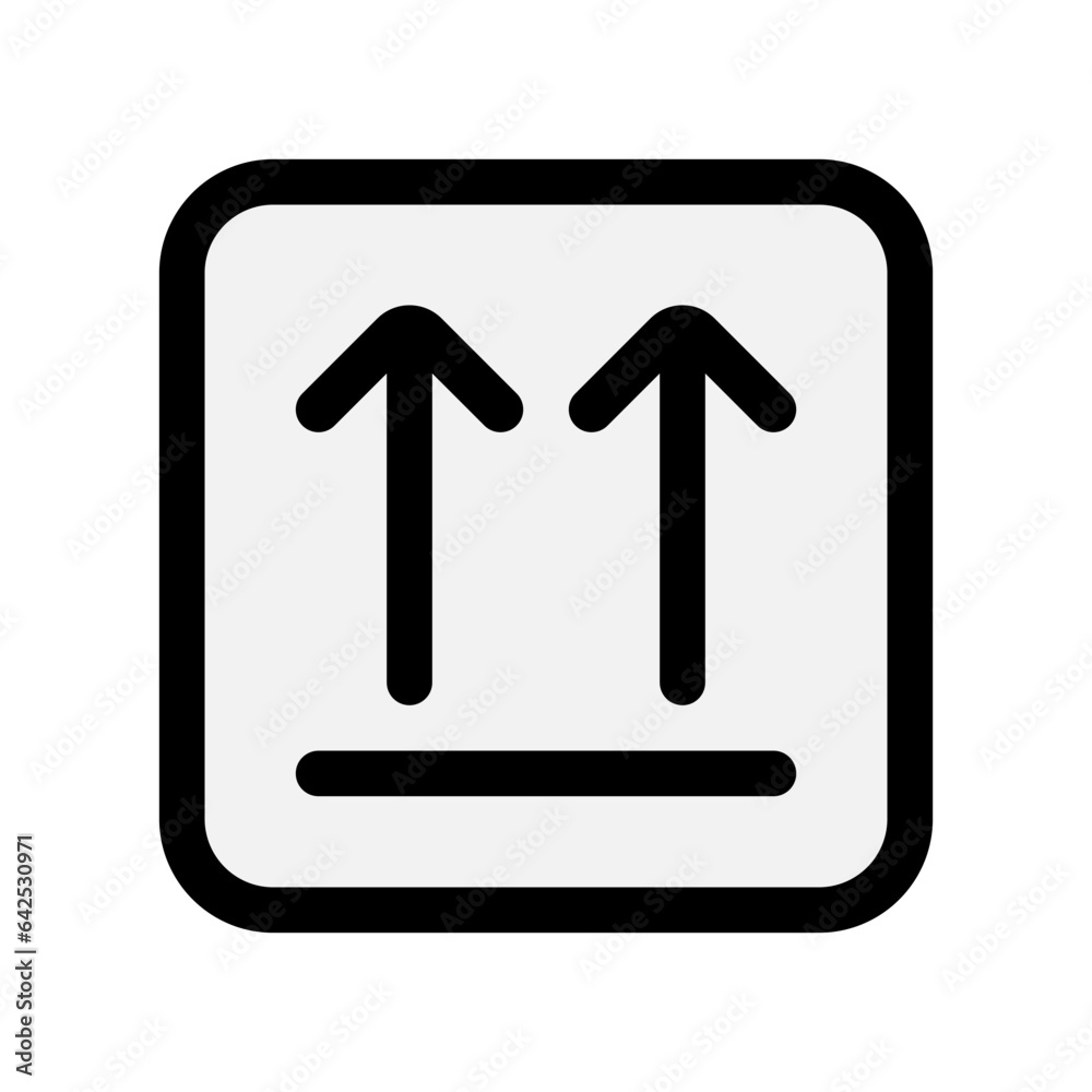 Editable this side up sign vector icon. Shipping, delivery, e-commerce ...