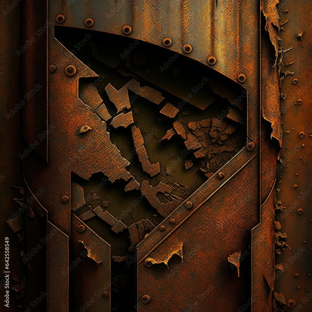 Rust Texture with Metallic Undertones: A Weathered and Industrial ...