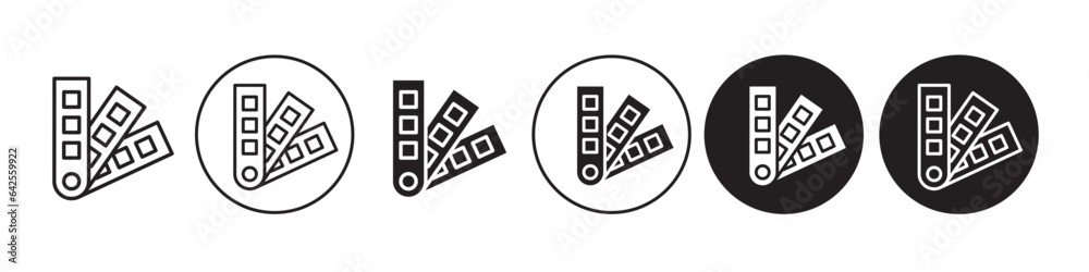 Pantone icon. Creative design color palette sample strip symbol. Vector ...