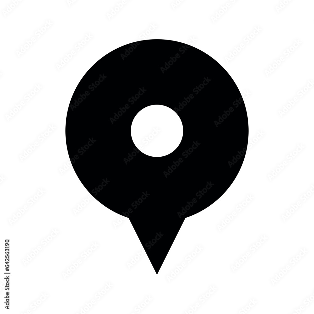 Location Marker Icon, Navigation, Map Pin, Wayfinding, GPS Marker, Geographic Symbol, Device ...