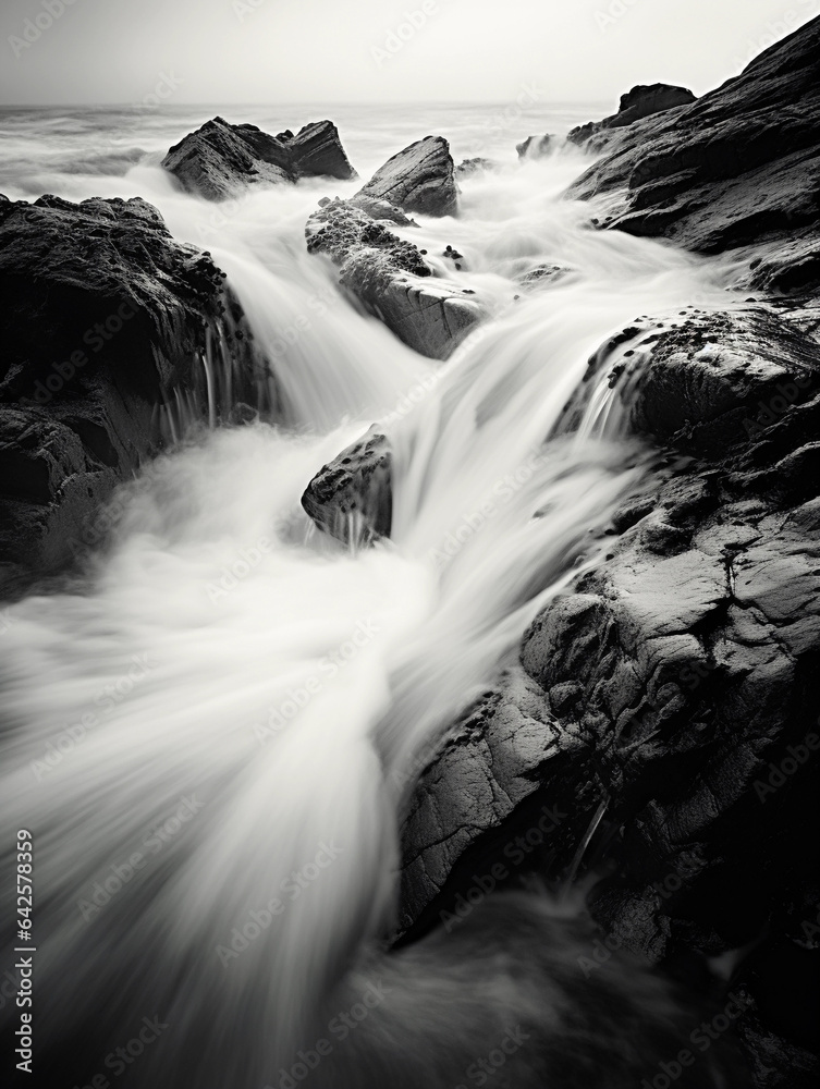 Blurred lines and shaky forms in monochrome, capturing the essence of ...