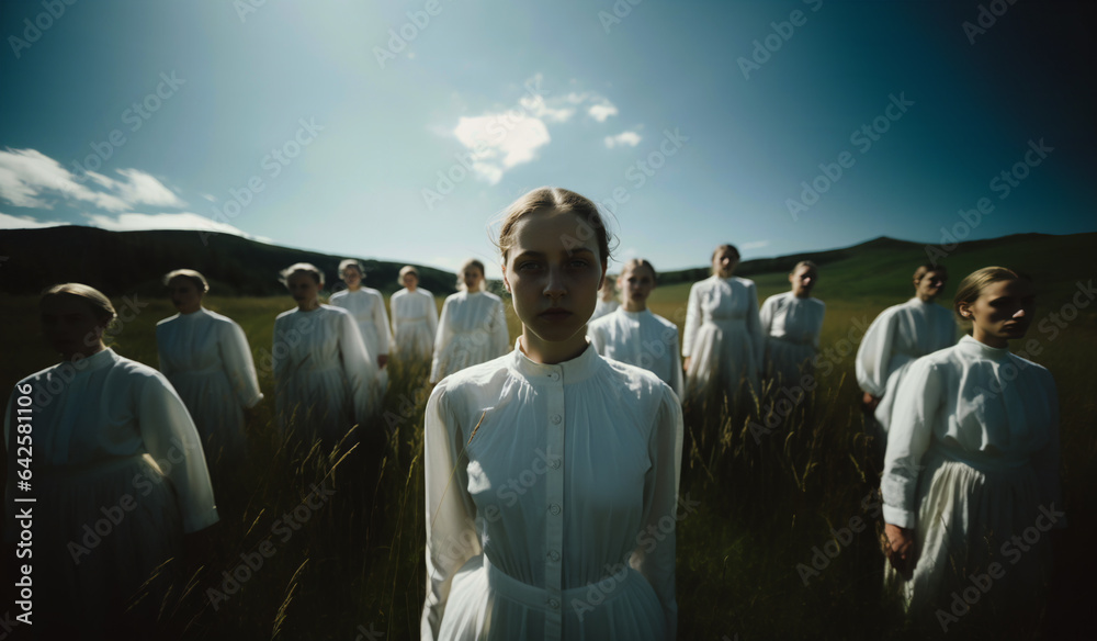 AI-Generated photo of a group of young women dancers group wearing ...