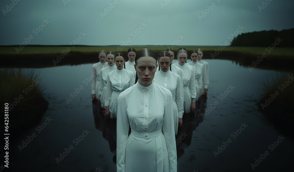 AI-Generated photo of a group of young women dancers group wearing ...