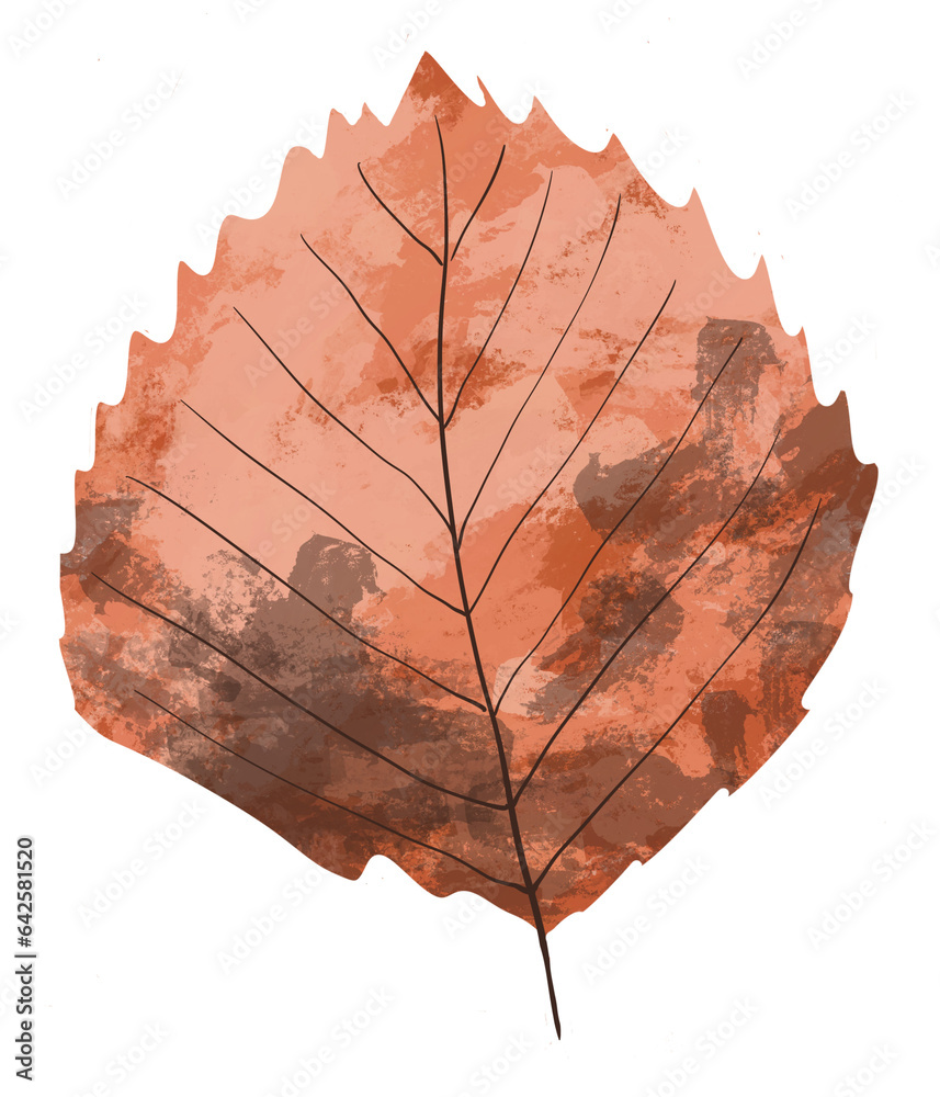 Detailed illustration depicting dried leaves afflicted by disease and ...