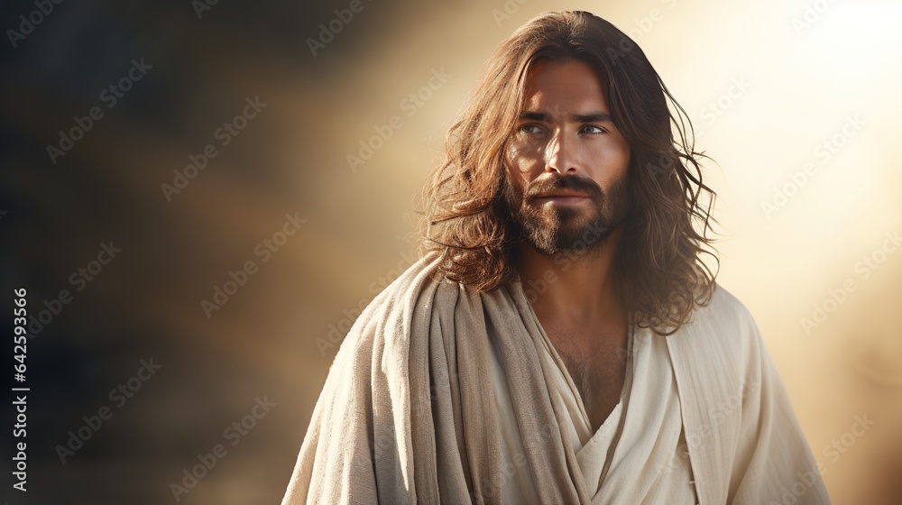 Religious concept of the son of god bible jesus christ, copy space ...