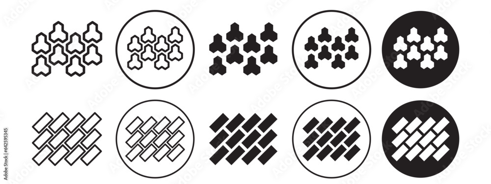 Vetor de Brick paver icon. road ground granite puzzle shape paving ...