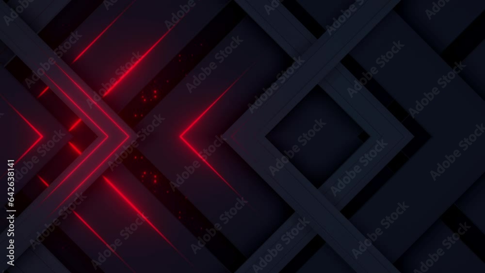 This stock motion graphic video of 4K dark block patterns with flashing ...