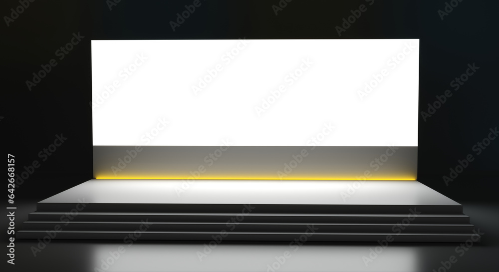 Empty stage design for mockup and corporate identity, display. Platform ...
