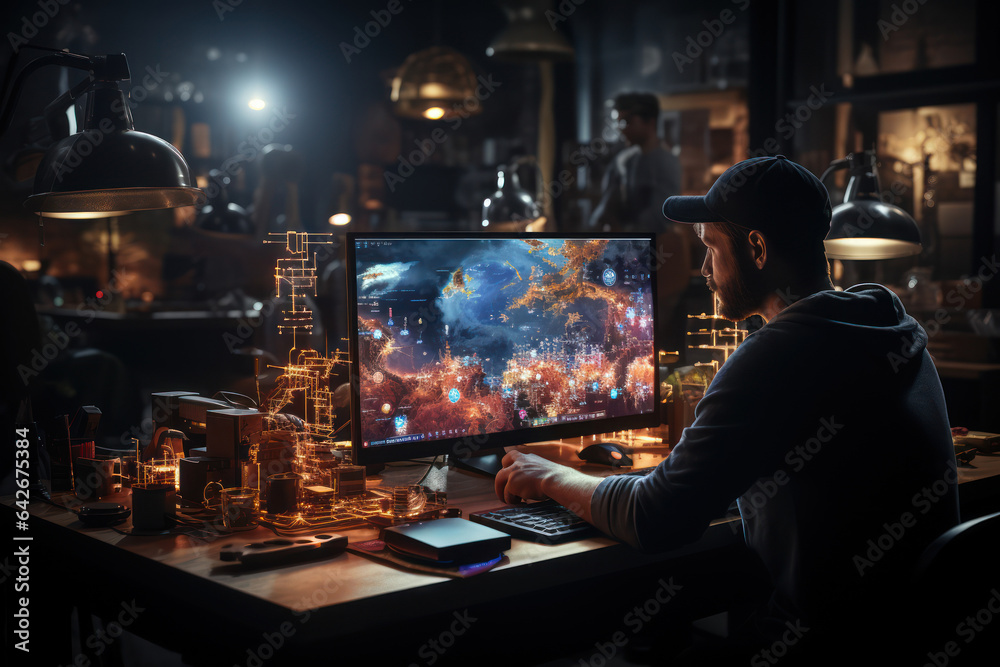 A Scene Depicting A Team Of Software Developers Coding Collaborating And Testing Applications