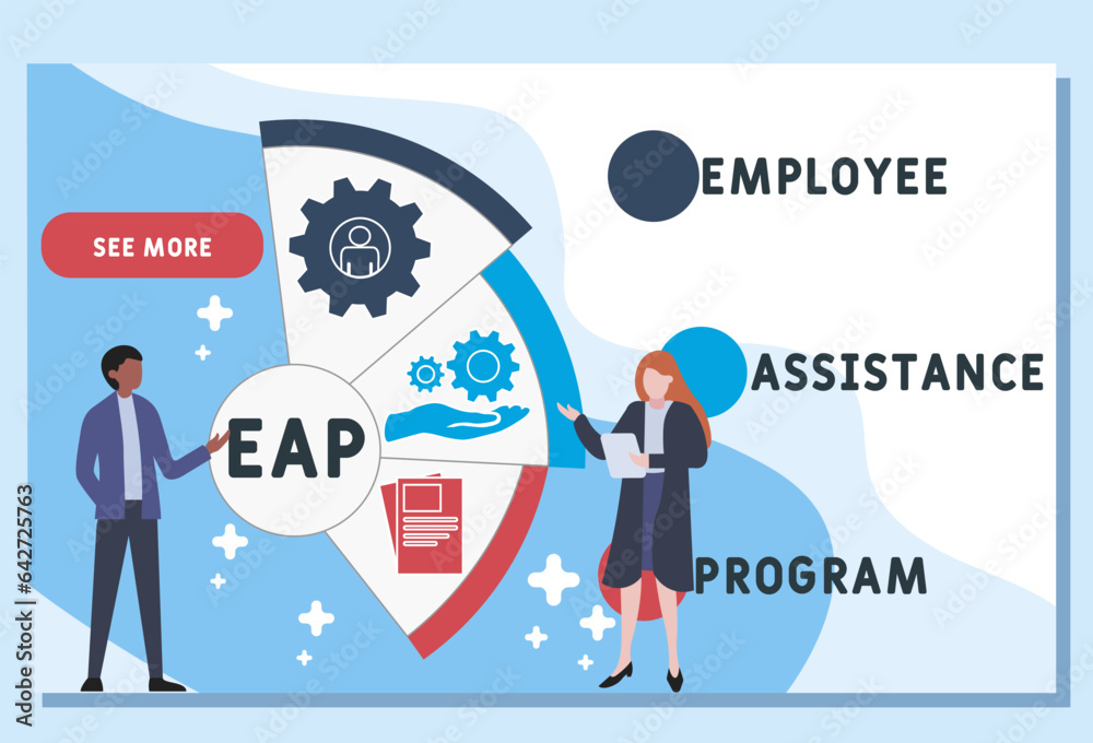 EAP - Employee Assistance Program acronym. business concept background. vector illustration ...