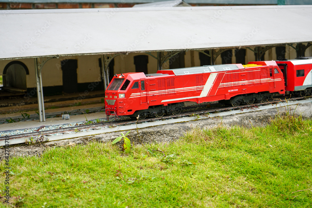 Foto de Bandung, Indonesia - October, 2022 : Miniature Indonesian train ...