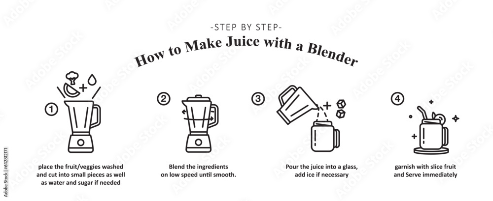 How to make juice with blender. step by step how to make juice with ...