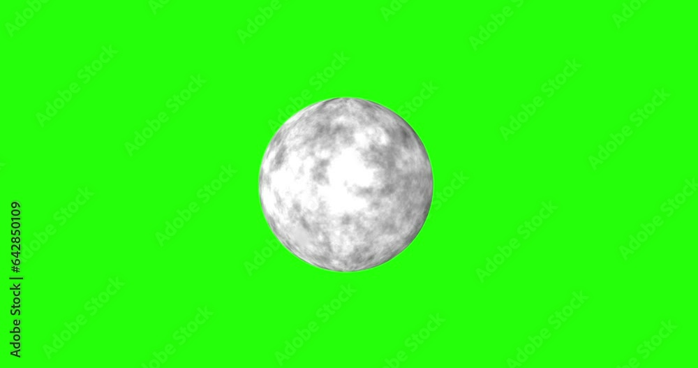 Realistic moon rotating on green screen background.4k moon rotation ...