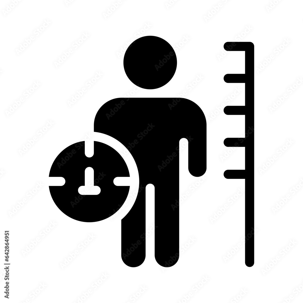 body Mass index solid icon illustration vector graphic Stock Vector ...