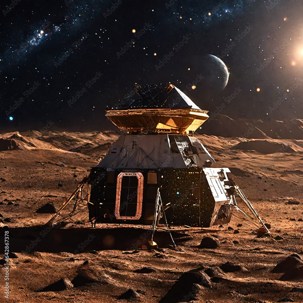 Touchdown on the Lunar Surface: A Historic Moment as a Spacecraft Lands ...