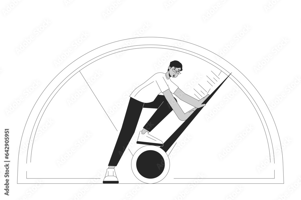 Full potential achive bw concept vector spot illustration. Full ...