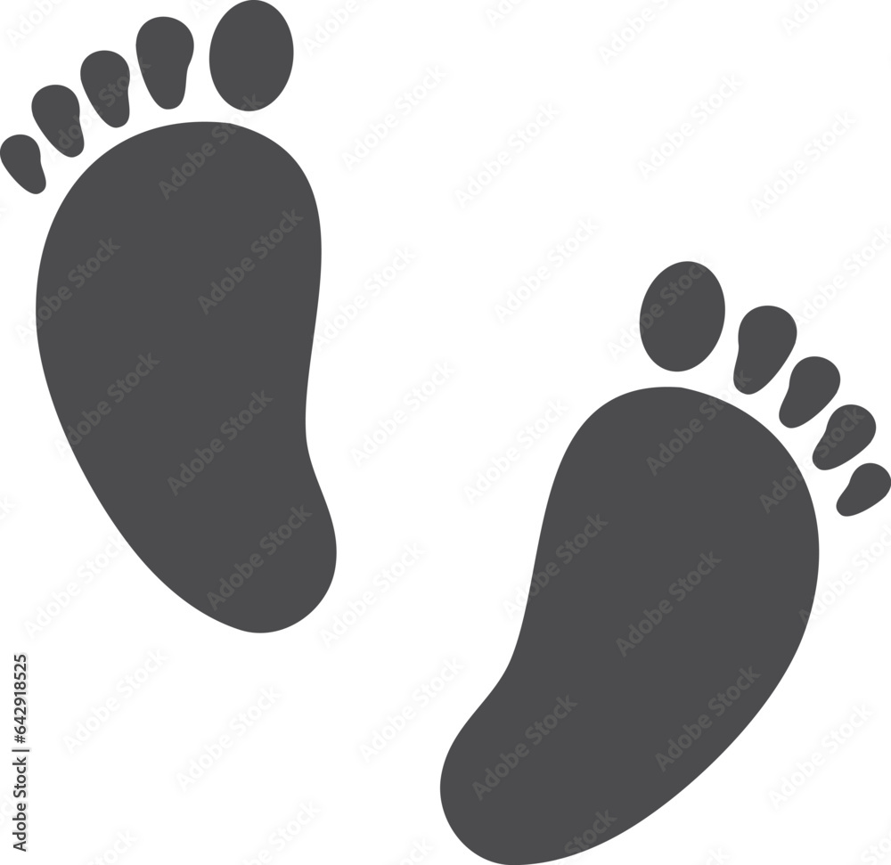 Baby footsteps icon. Kid foot marks logo Stock Vector | Adobe Stock