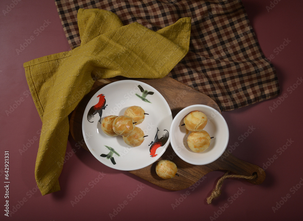 handmade mini bake luxury peranakan nonya pineapple paste tart cookies ...