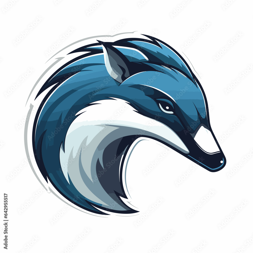 Esport vector logo anteater on white background side view, anteater ...