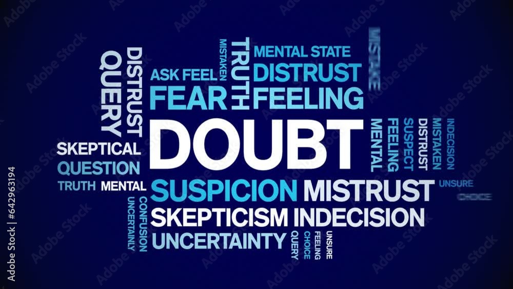 Doubt animated tag word cloud;text design animation kinetic typography ...