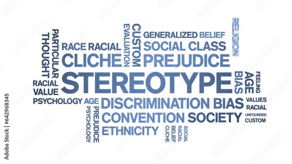Stereotype animated tag word cloud;text design animation kinetic ...