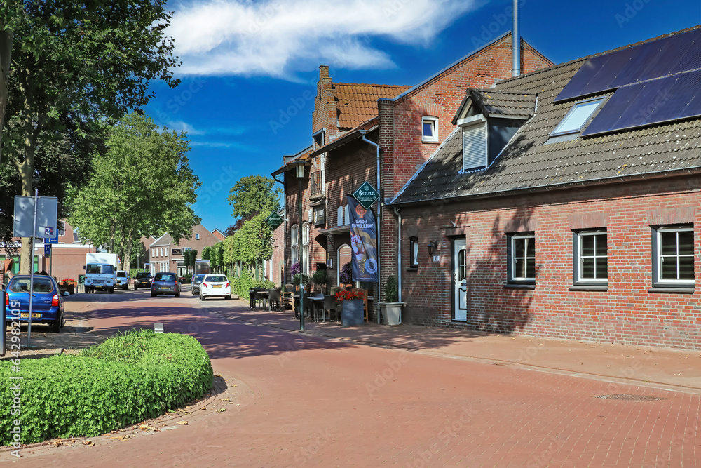 Oostrum, Netherlands - July 9. 2023: Idyllic rural dutch village with ...