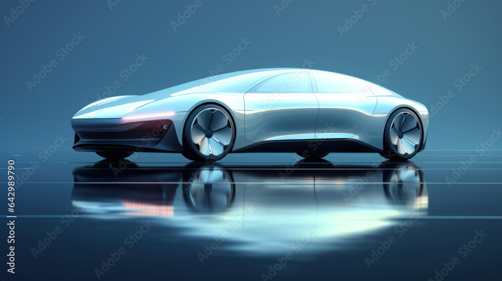 Sketch drawing of self-driving car controlled by an artificial ...