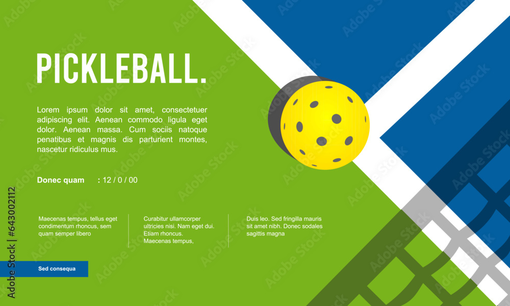 Great simple pickleball background design for any media Stock Vector ...