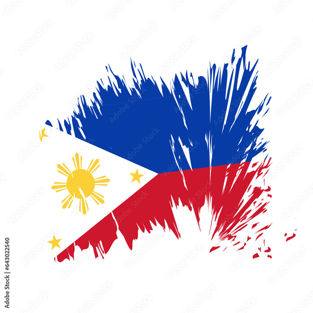 brush flag philippines transparent background, philippines brush ...