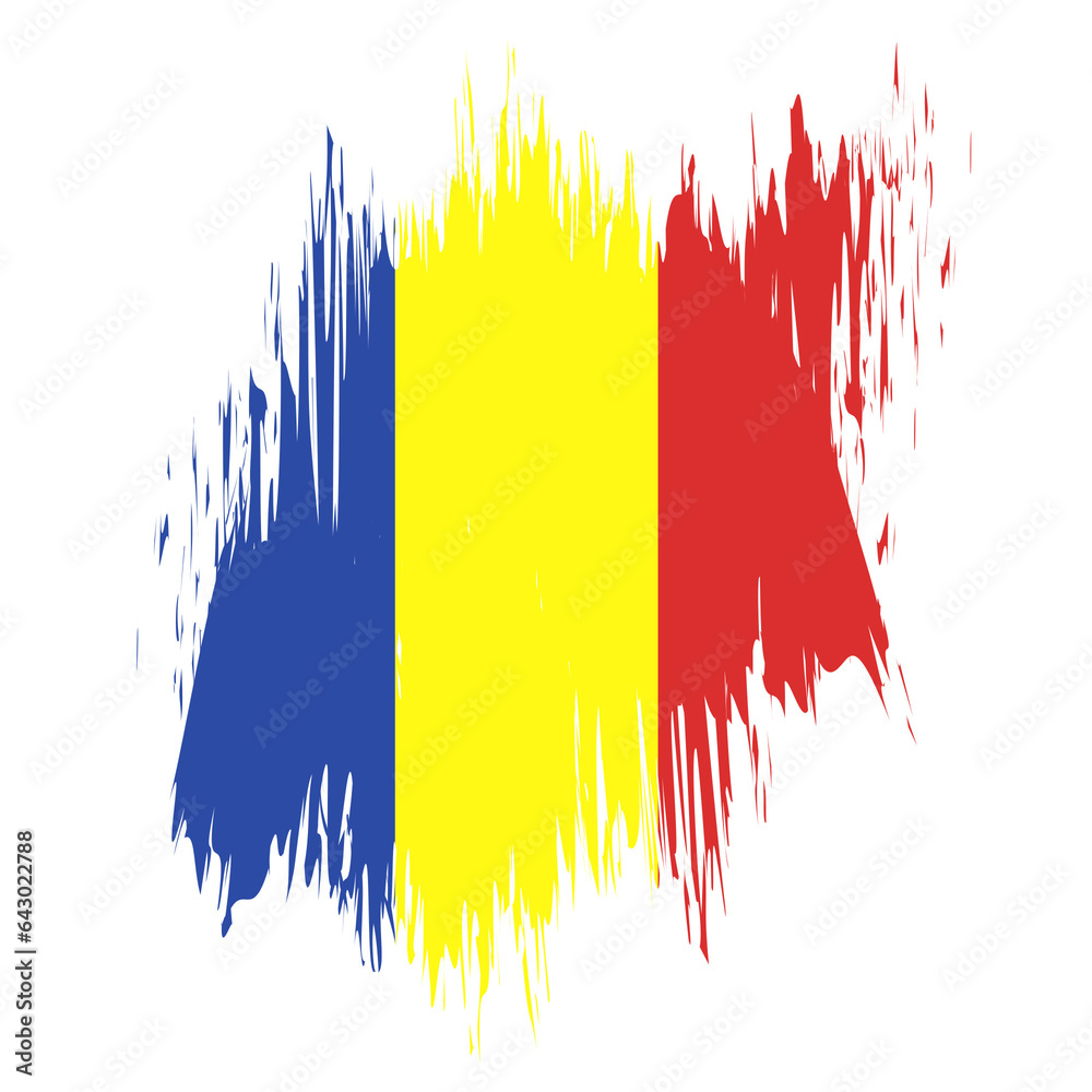 brush flag romania transparent background, romania brush watercolour ...