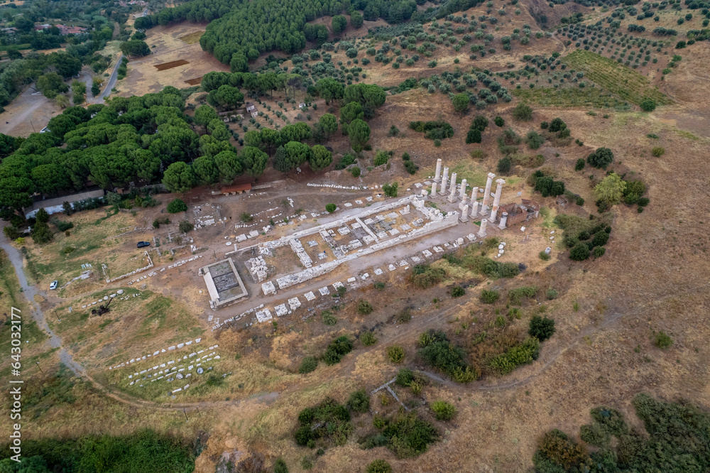 The Temple of Artemis at Sardis, the fourth largest temple of the Ionic ...
