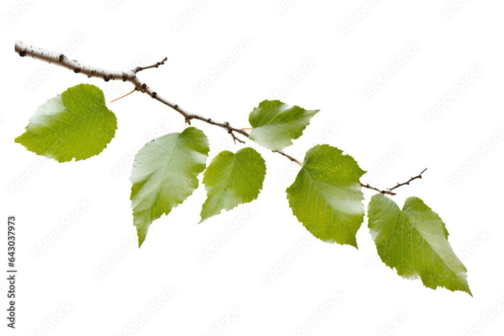 Birch leaf isolated on transparent background - high quality PNG of ...
