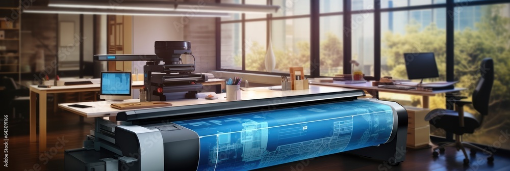 Office printing design blueprints, Professional large format plotter at ...