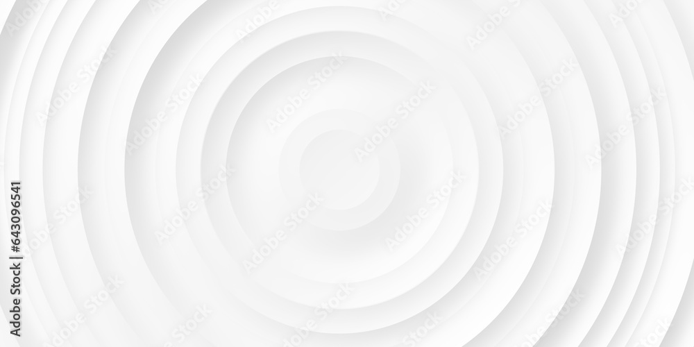 Smooth concentric random offset white rings or circles background ...