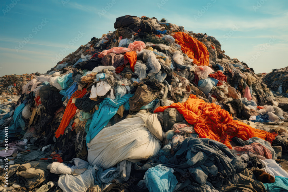 Heap Of Clothes Tossed Into Landfill. Сoncept , Closet Cleanout Tips ...