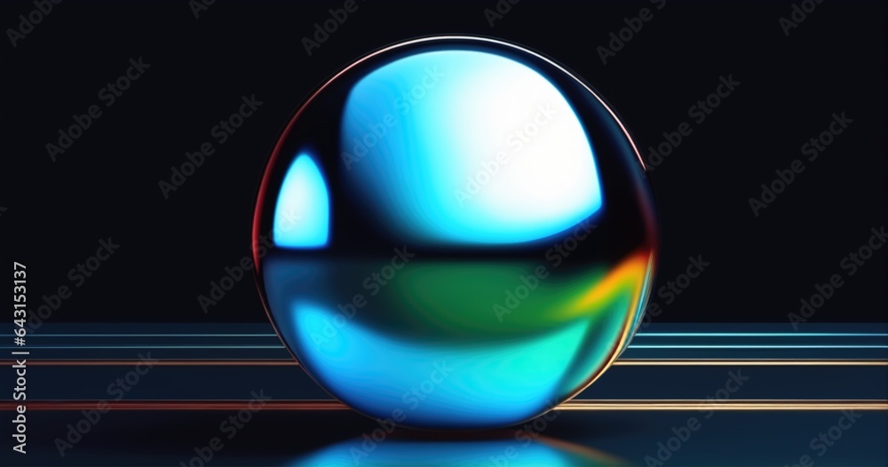 Mesmerizing reflective orb in close-up view. Ideal for graphic design ...