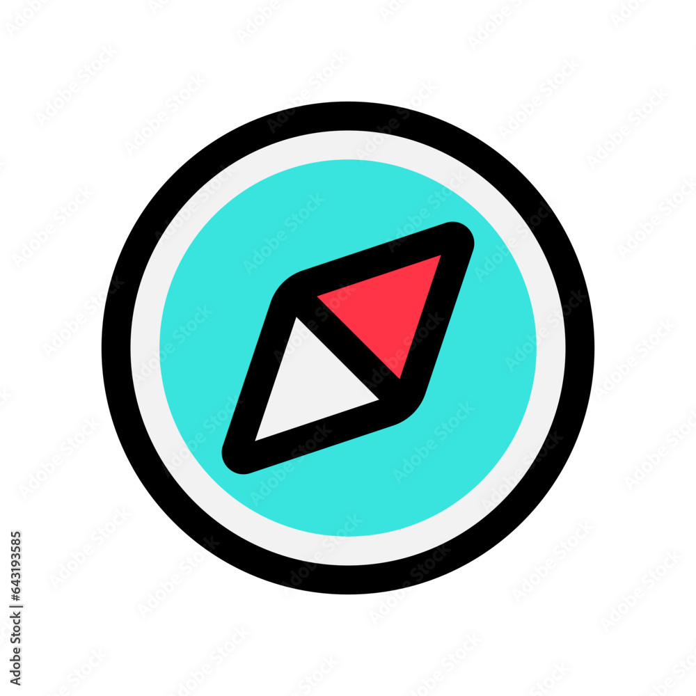 Editable compass vector icon. Map, location, navigation. Part of a big ...