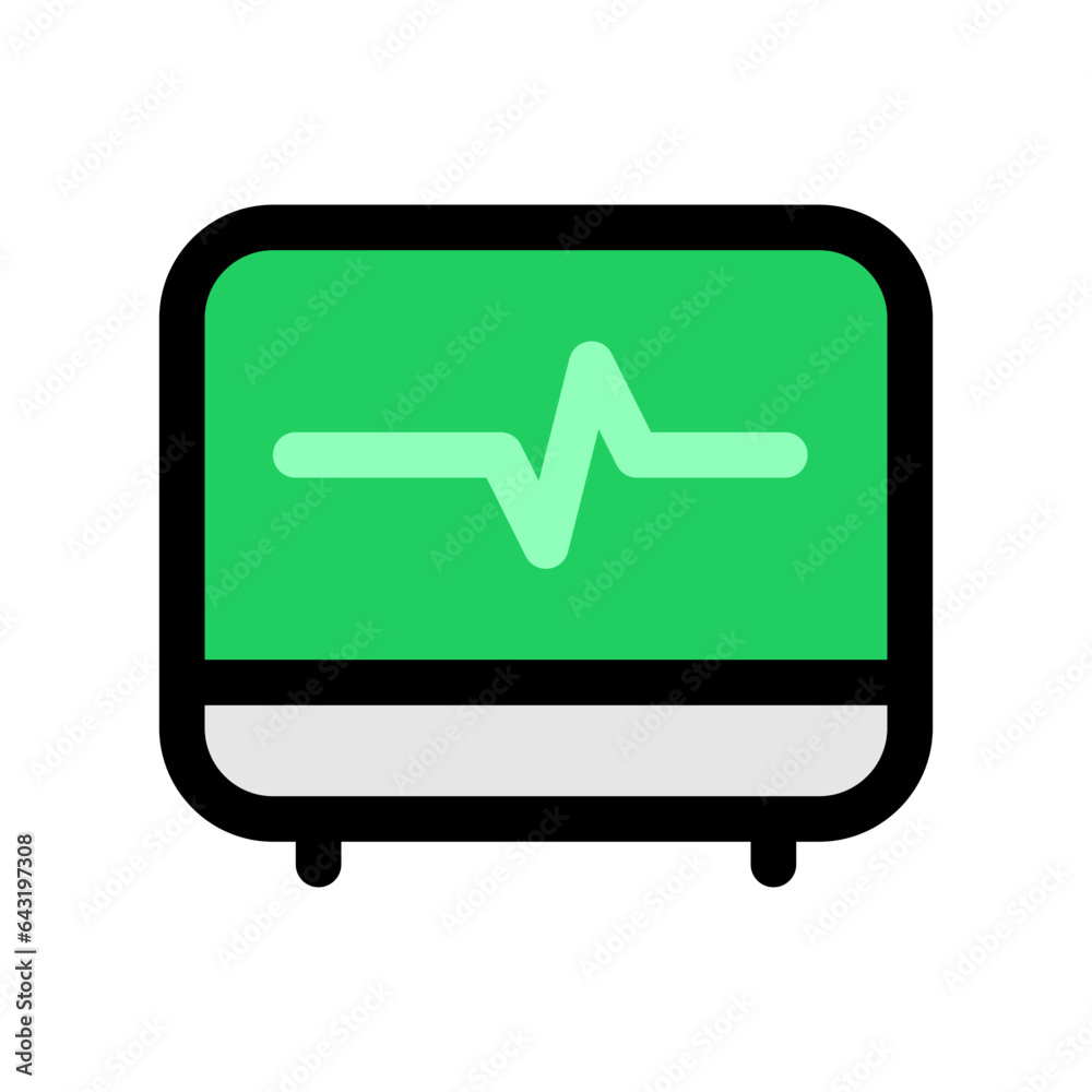 Editable ekg, heartbeat vector icon. Part of a big icon set family ...