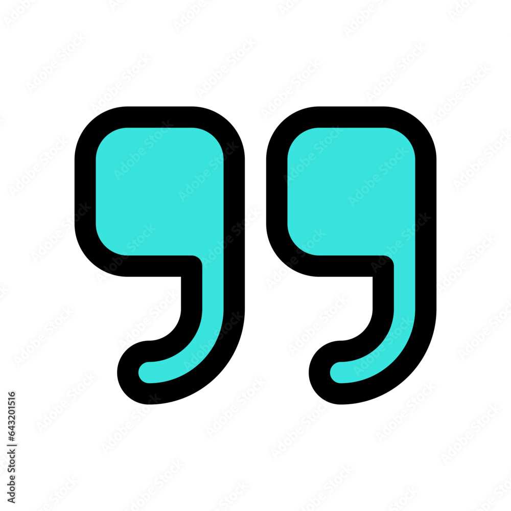 Editable quotation mark vector icon. Part of a big icon set family ...