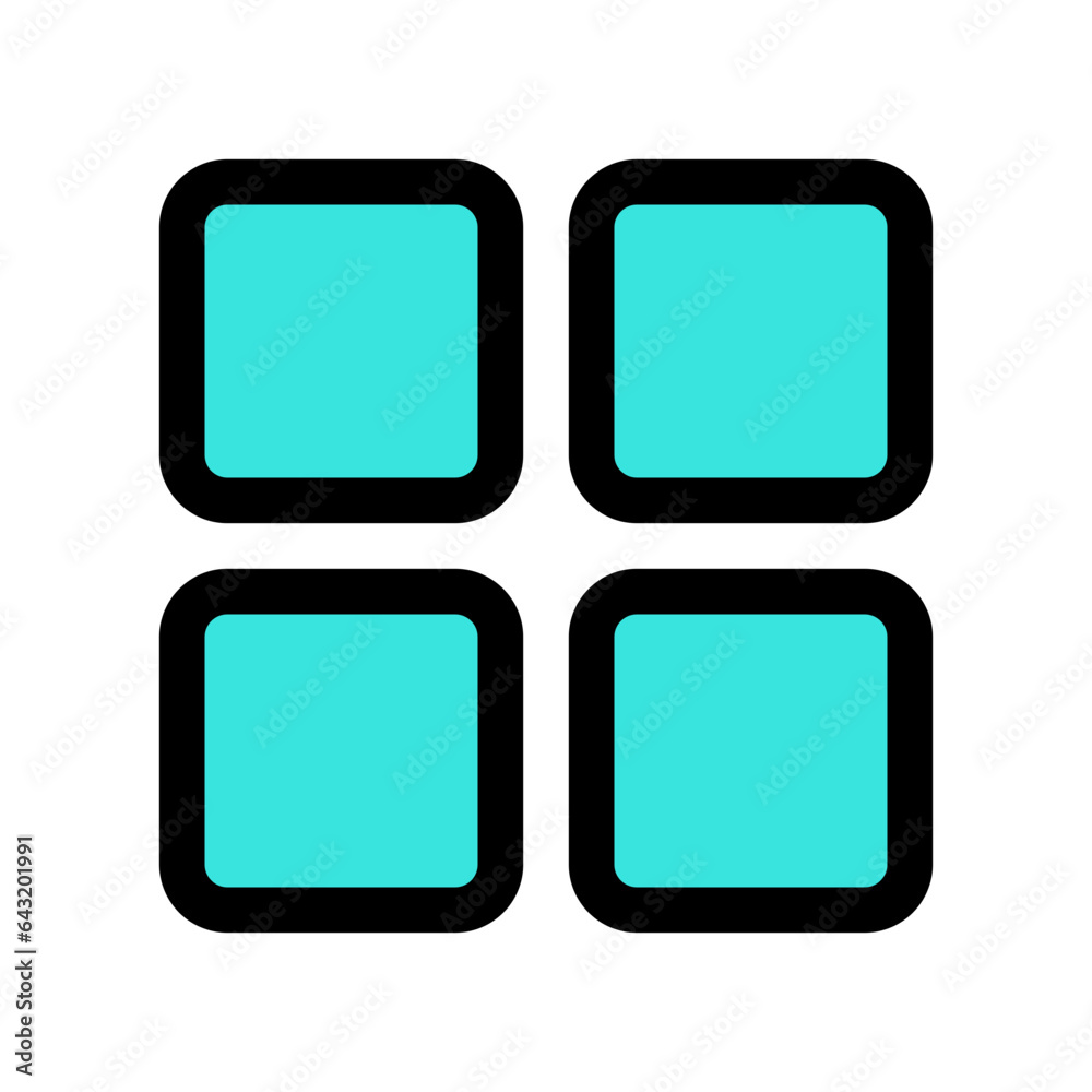 Editable vector square grid icon. Part of a big icon set family ...
