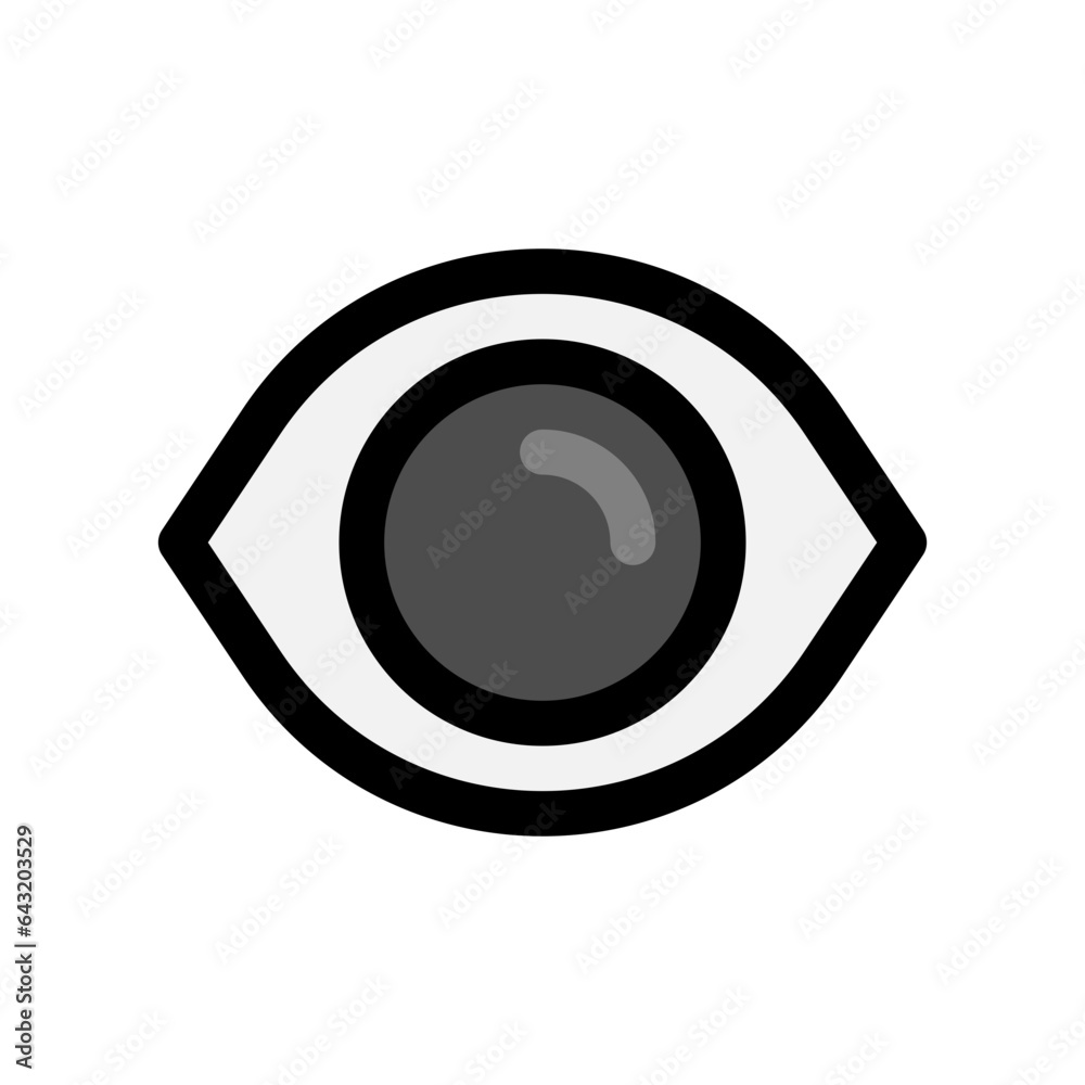 Editable vector show password eye visibility icon. Part of a big icon ...