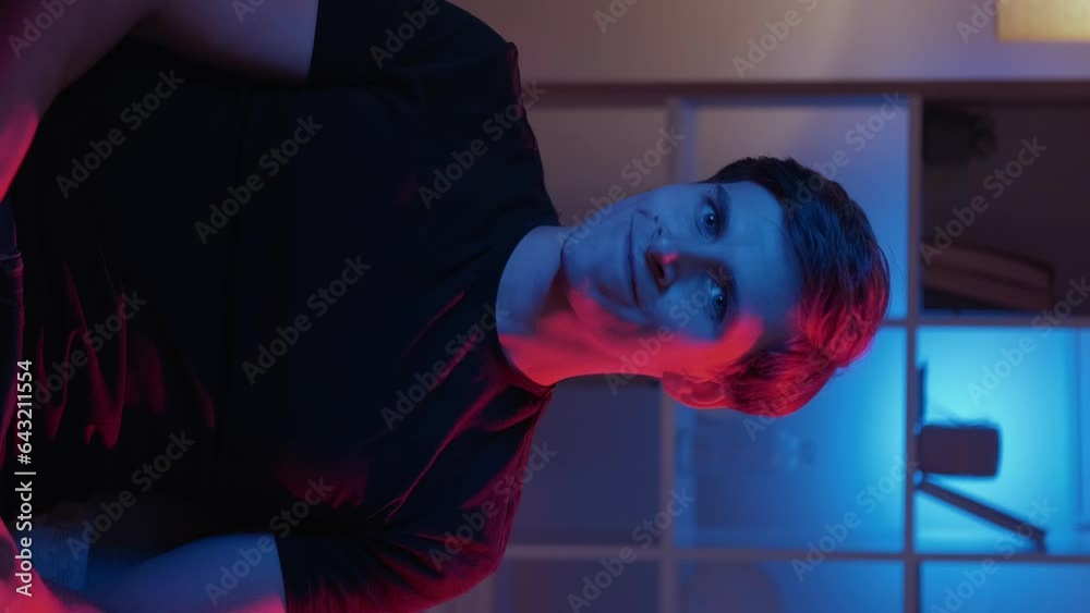 Vertical video. No gesture. Skeptic man. Meme expression. Disagreed ...