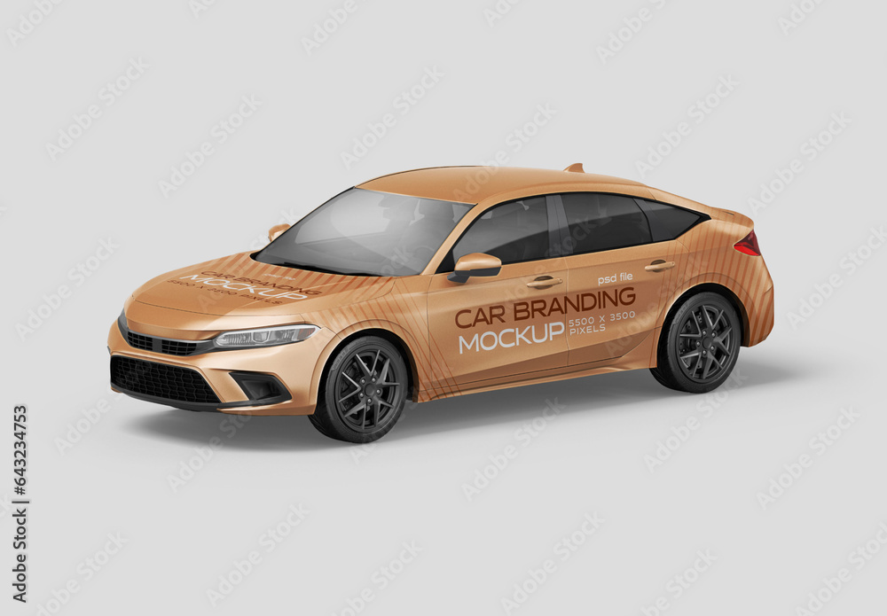 Sedan Car Mockup Stock Template | Adobe Stock