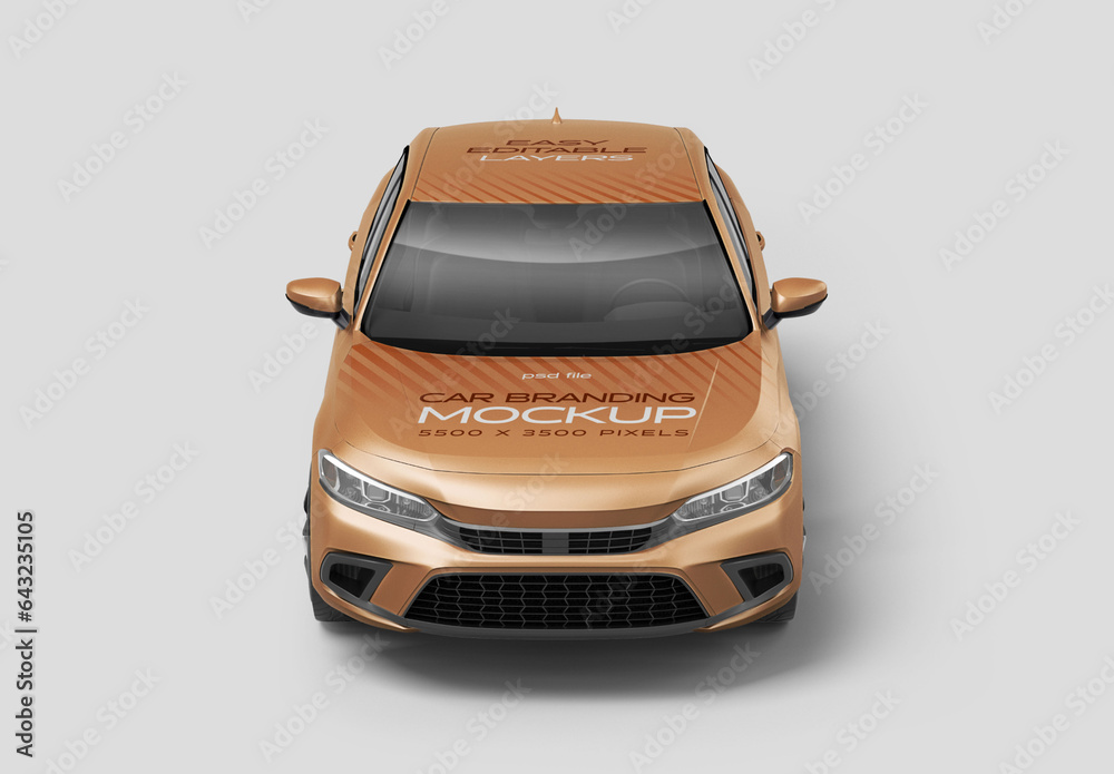Sedan Car Mockup Stock Template | Adobe Stock