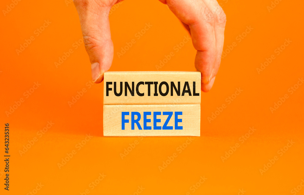 Functional freeze symbol. Concept words Functional freeze on beautiful ...