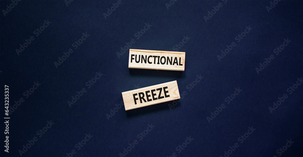 Functional freeze symbol. Concept words Functional freeze on beautiful ...