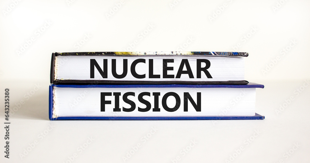 Nuclear fission symbol. Concept words Nuclear fission on beautiful ...