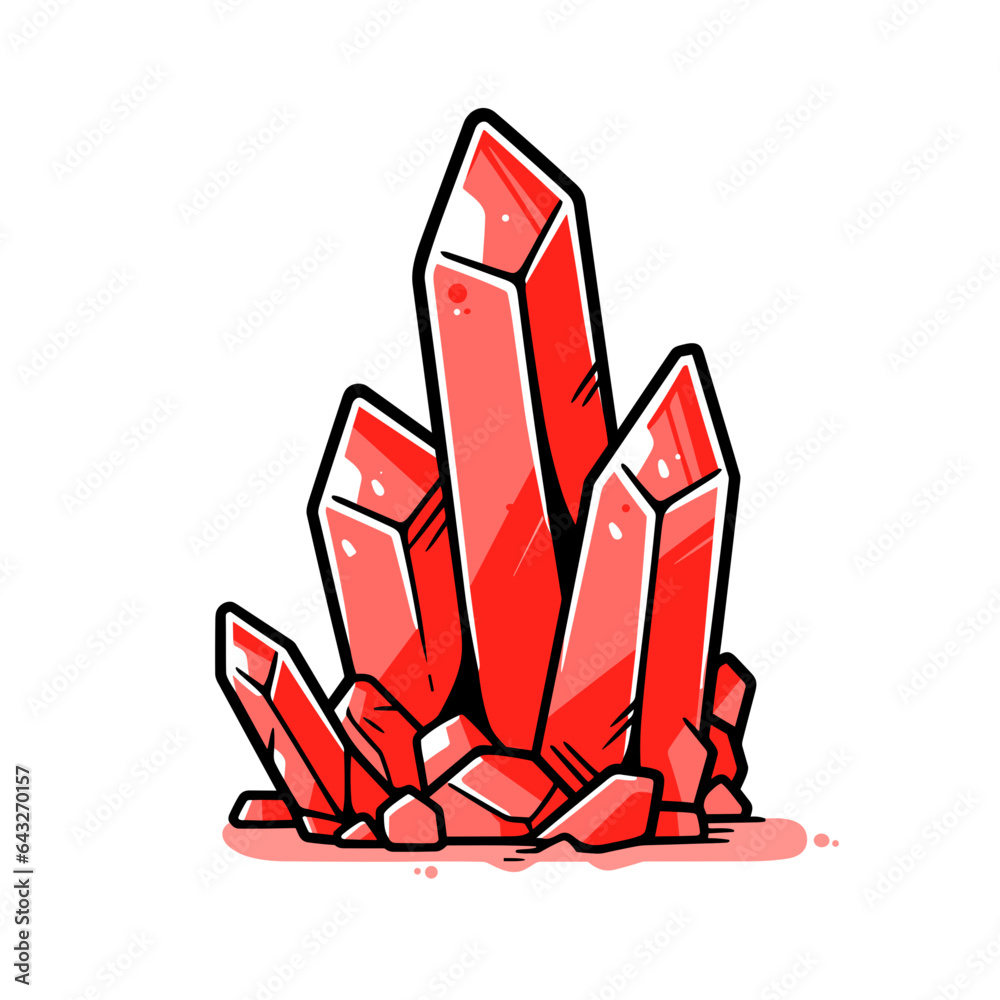 Rock candy vector icon in minimalistic, black and red line work, japan ...